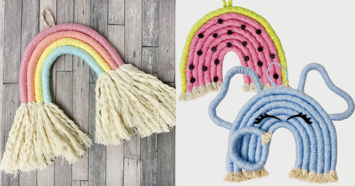 How to Make a Rainbow Macrame | Ben Franklin Crafts and Frame Shop