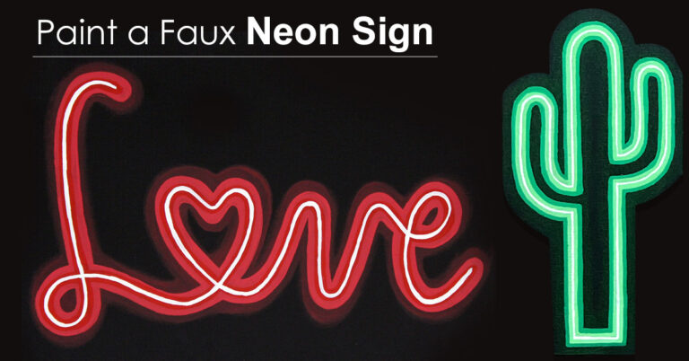 How to Paint a Faux Neon Sign | Ben Franklin Crafts and Frame Shop