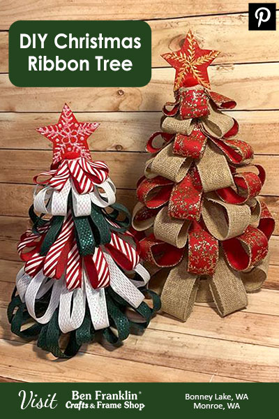 DIY Christmas Ribbon Tree | Ben Franklin Crafts and Frame Shop
